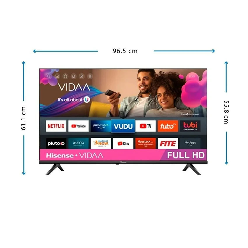 Televisor Led Smart HD Hisense 43 Pulgadas 43A4KV - Elektra Honduras